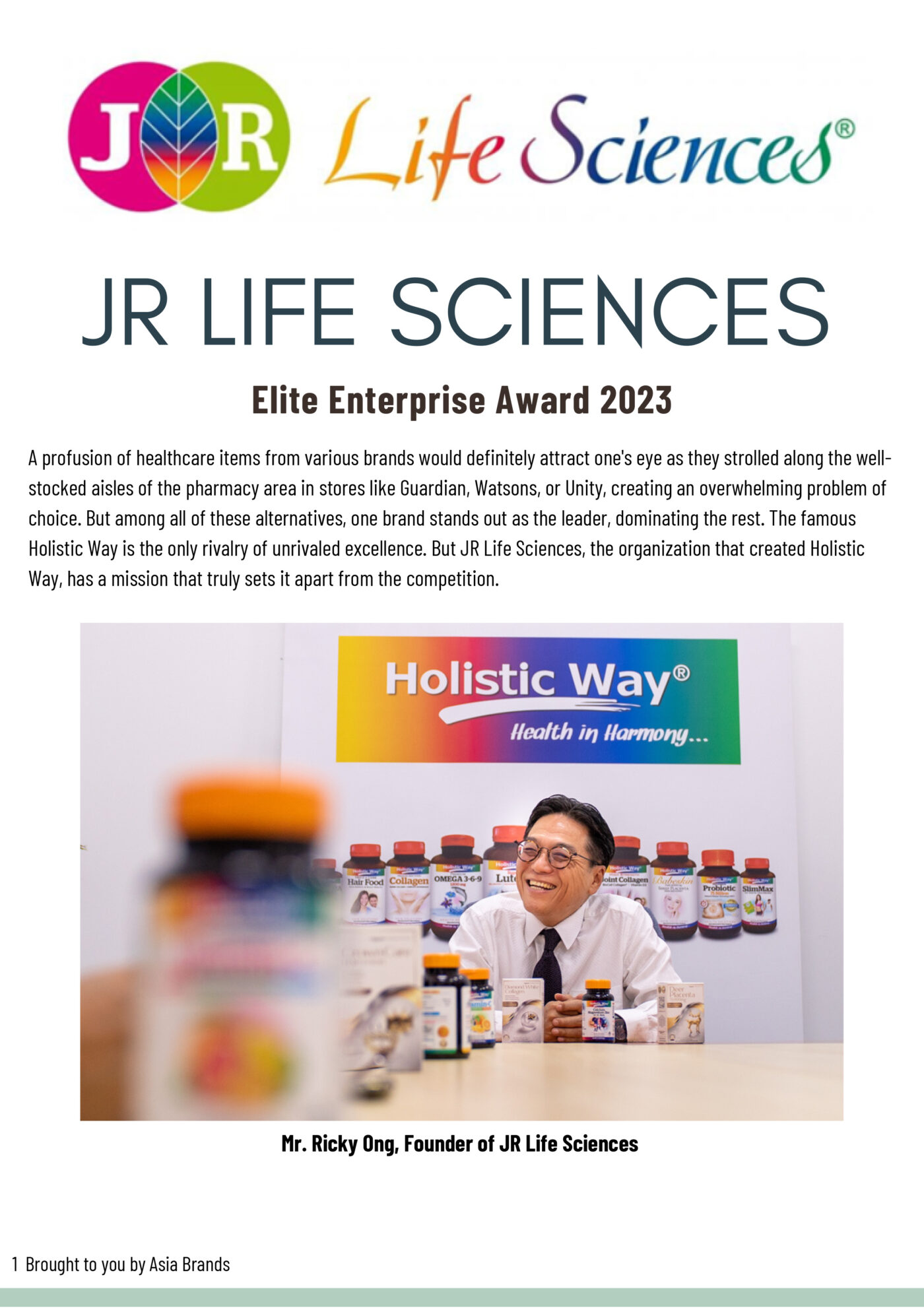 Featured: JR Life Sciences – Asia Brands Consultancy